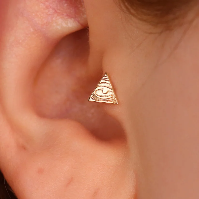 Evil Eye Piercing | 14 Ayar Altın KÜPELER | Değerli Kuyumculuk